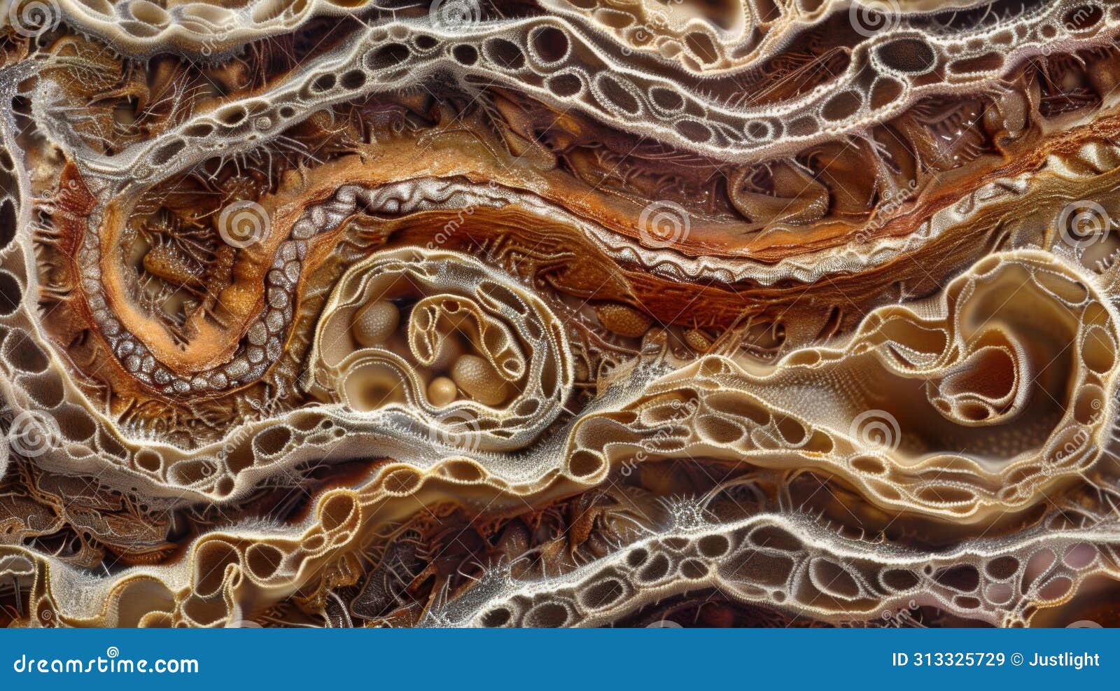 A Crosssection of Intestinal Tissue with Long Wormlike S Visible ...