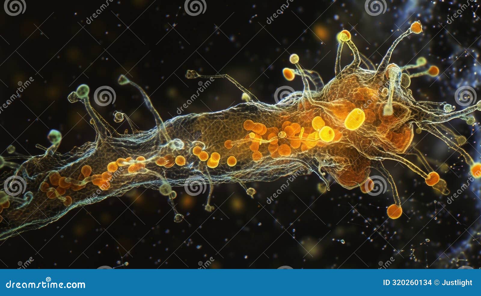 A Crosssection of a Neuron Showing the Storage and Release of ...