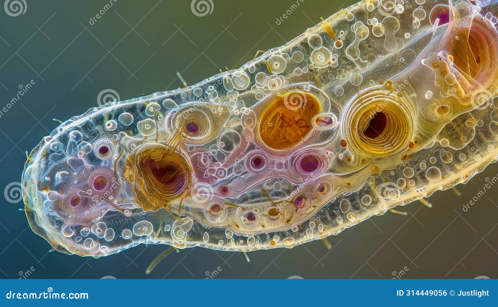 A Crosssection of a Rotifer Revealing Its Complex Internal Systems and ...