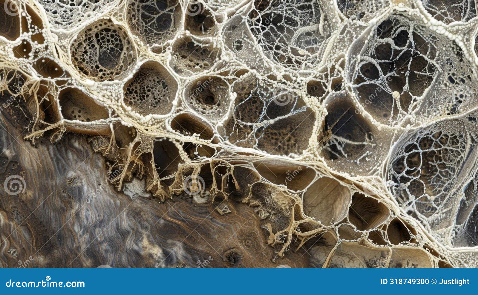 A Microscopic Crosssection Of A Biofilm Revealing Deep Layers Of ...