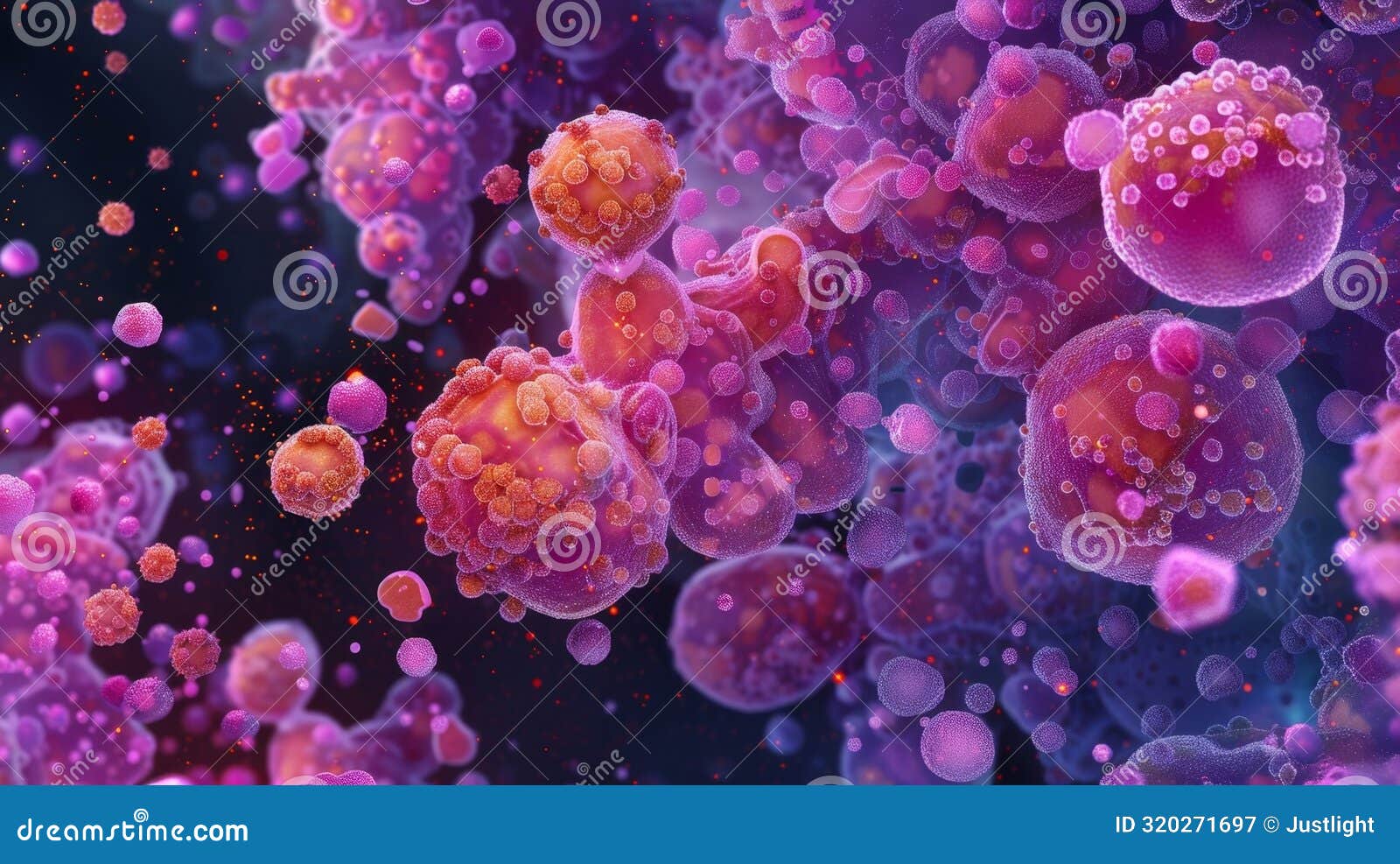 Crosssection of a Swollen Lymph Node with Inflamed Tissue and an Influx ...