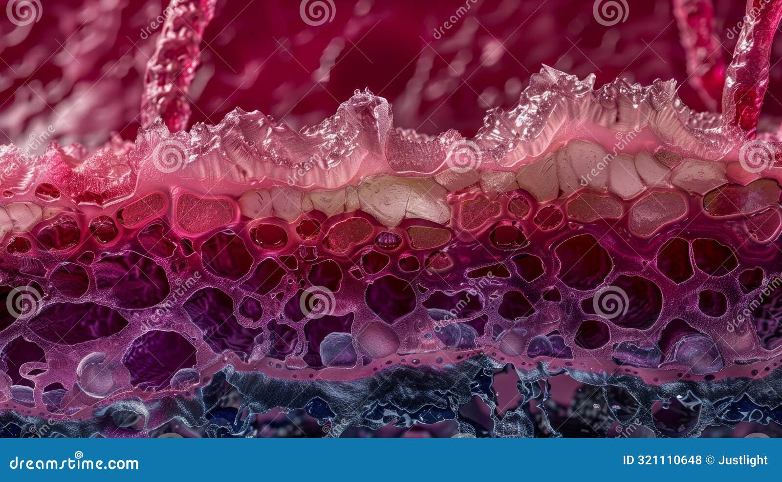 A Crosssection of a Vessel Highlighting the Thin Layer of Endothelial ...