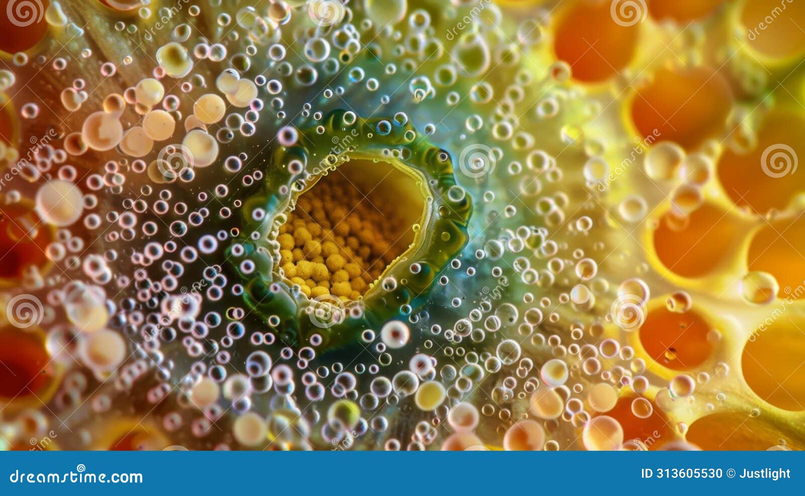 A Crosssection View of a Pollen Grain Revealing Its Complex Internal ...