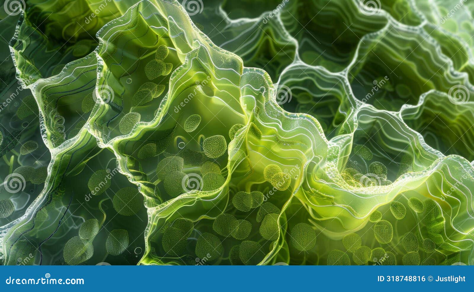 A Crosssectional View of a Chloroplast Revealing Its Layered Structure ...