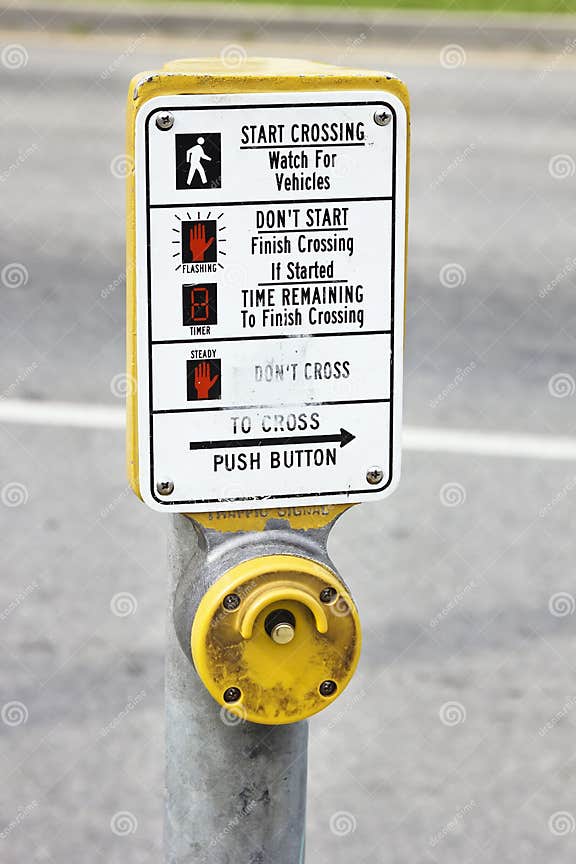 Crosswalk Button stock photo. Image of crosswalk, arrow - 23987246