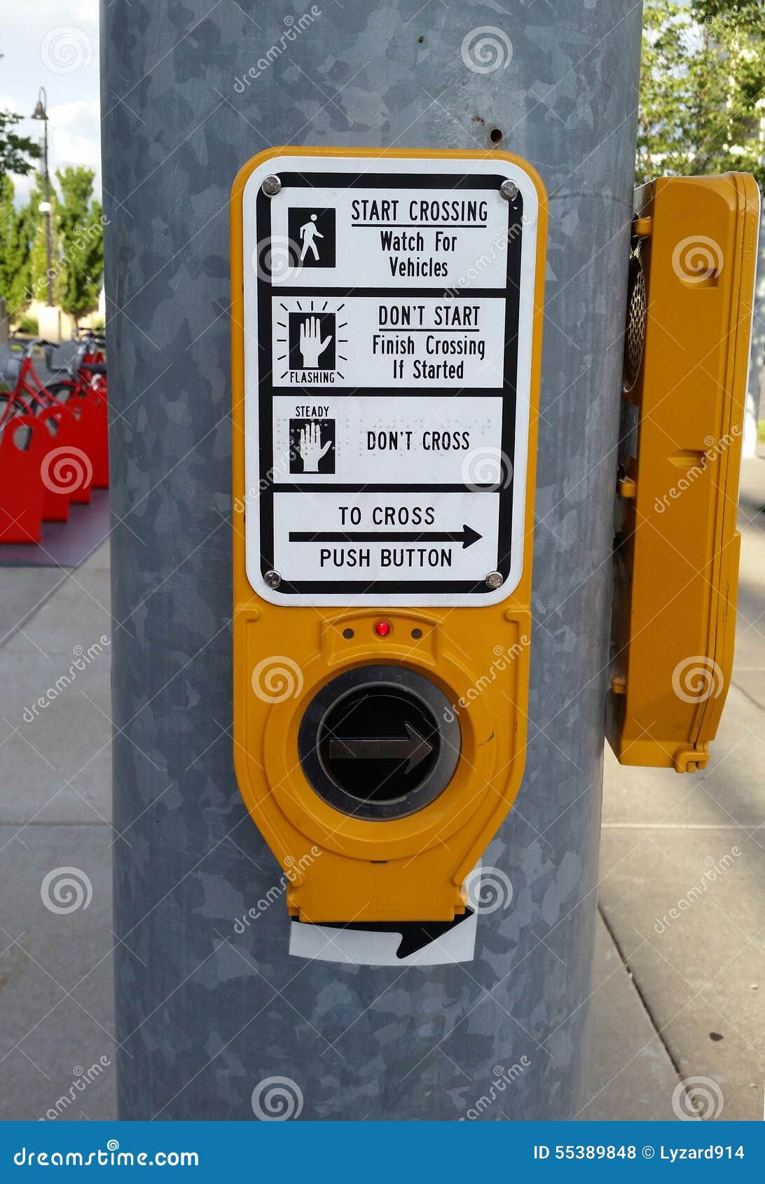 Crosswalk Button stock photo. Image of walking, button - 55389848