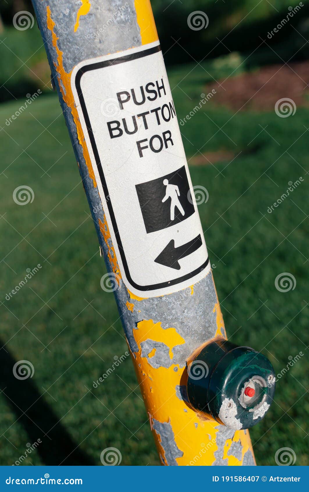Crosswalk Button for Pedestrian Stock Image - Image of crosswalk ...