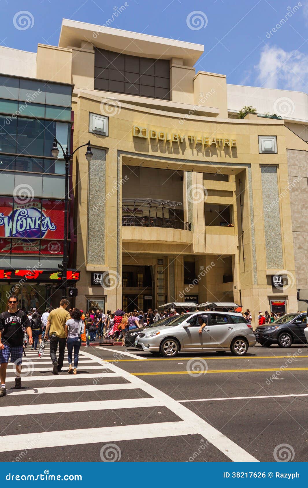 Crowded Hollywood Boulevard. An Iconic El Capitan Theatre, The Ovation ...