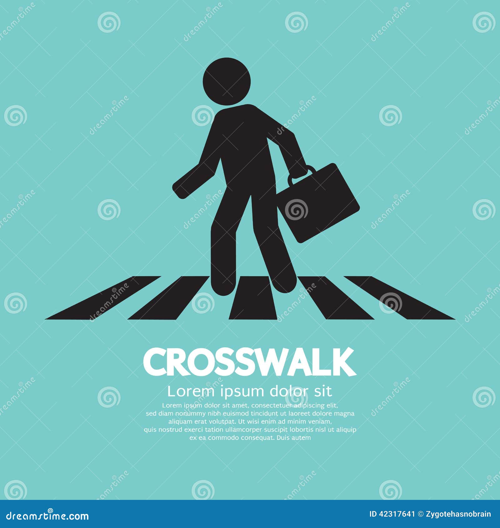 Crosswalk Graphic Sign Vector Illustration | CartoonDealer.com #42317650