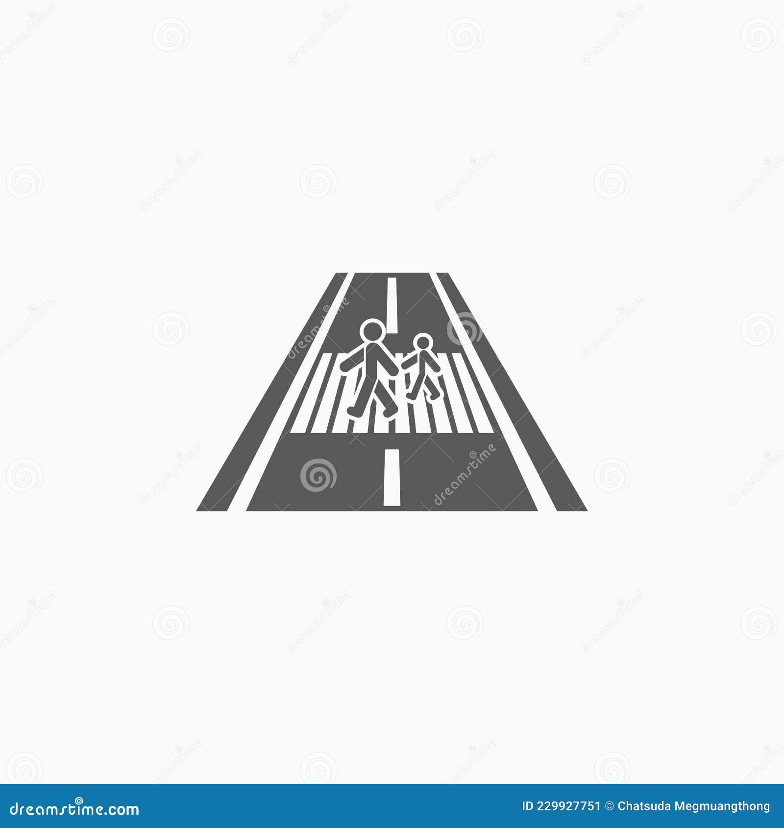 Crosswalk. Man Walk And Run Across The Road. Pedestrian Is On The Zebra ...