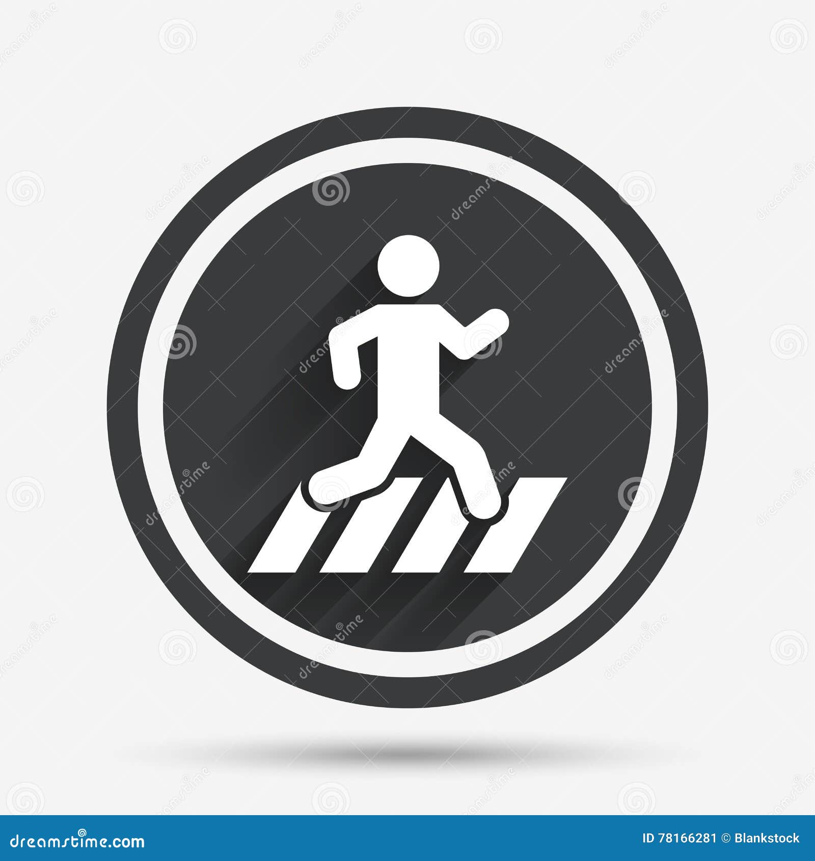 Crosswalk Icon. Crossing Street Sign Stock Vector - Illustration of ...
