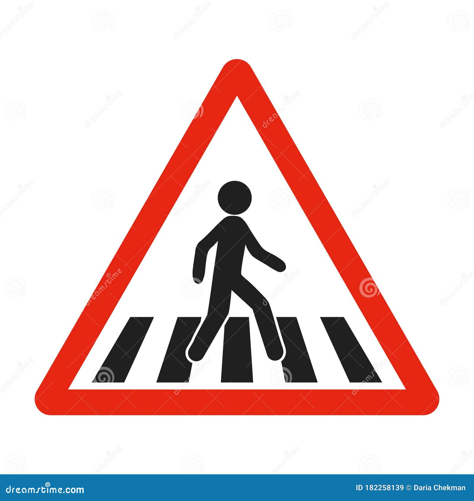 Crosswalk Icon. Flat Crosswalk Vector Icon Illustration Isolated on ...