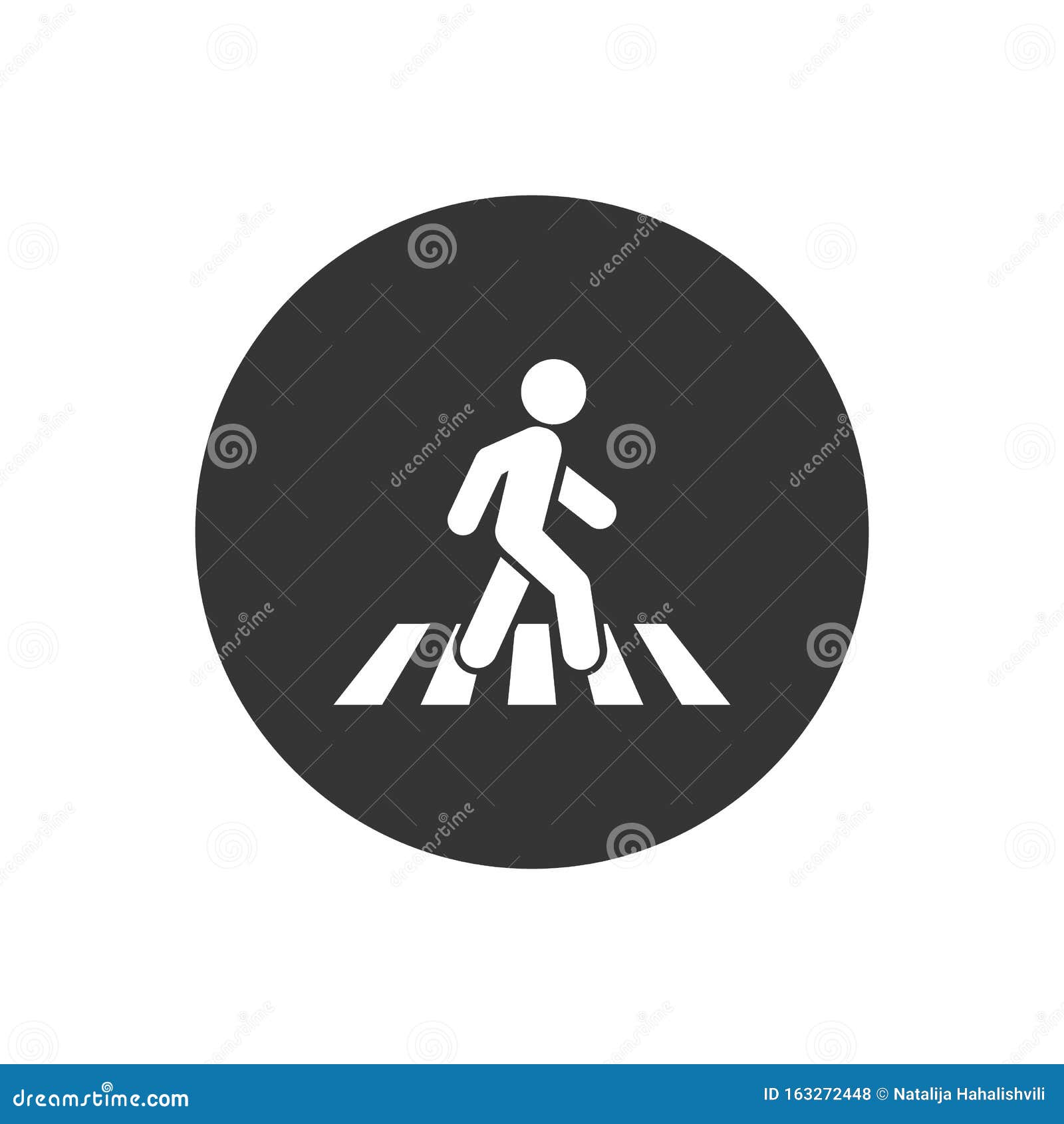 Crosswalk Icon Symbol Logo Template. Vector Flat Style Stock Vector ...