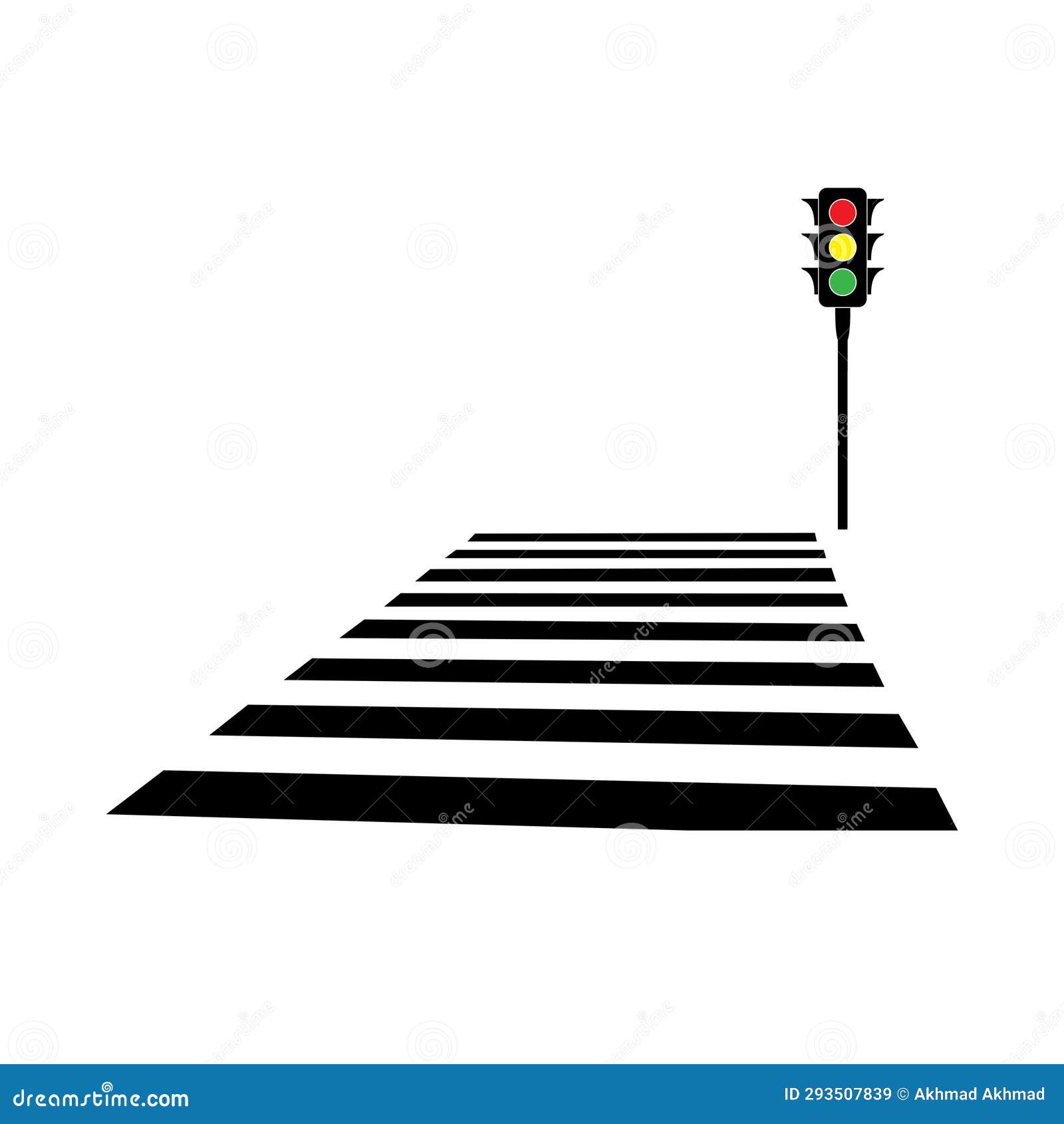Crosswalk Icon, Road, Walk, Street, Traffic Light Cartoon Vector ...