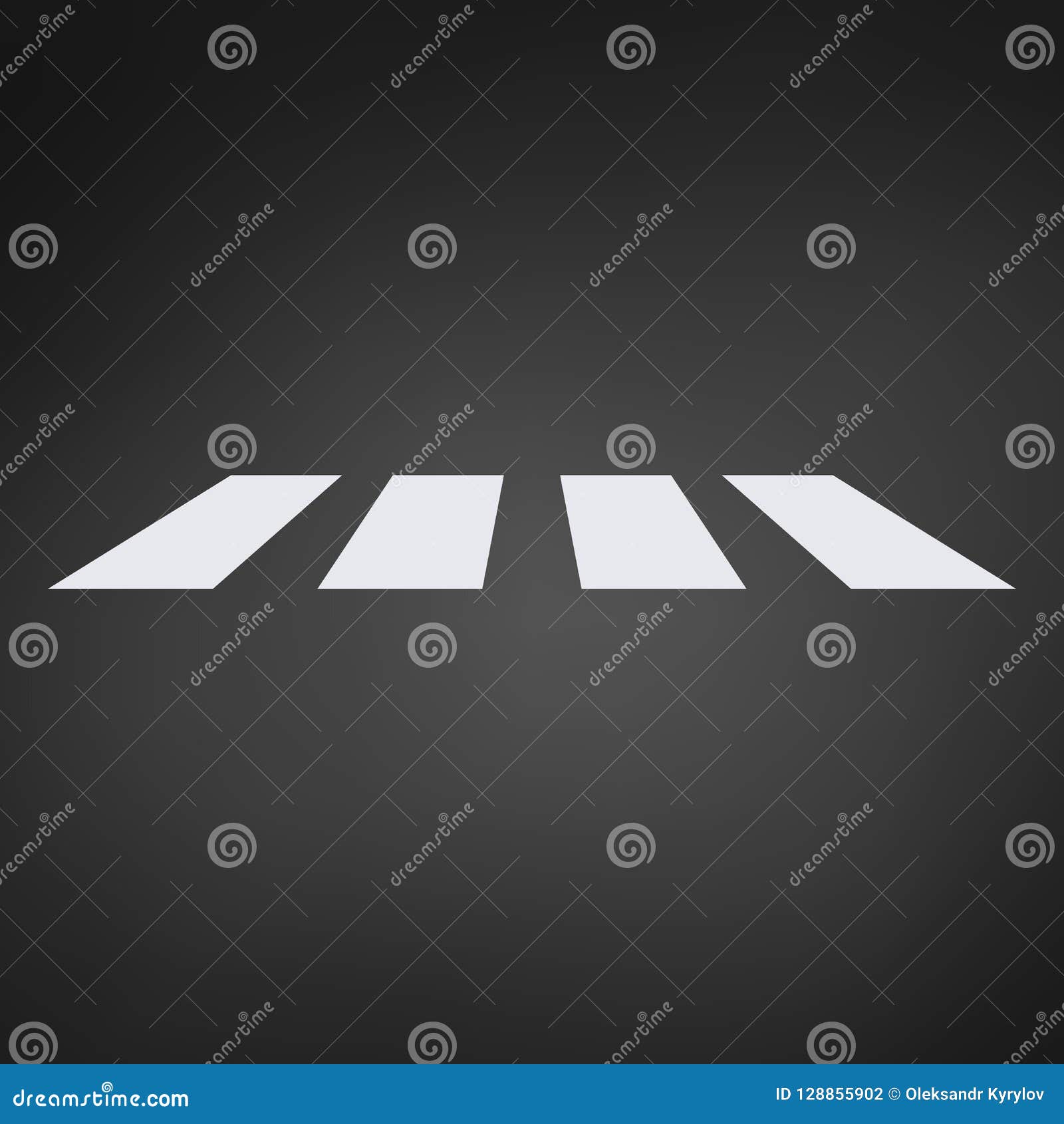 Crosswalk Path, Pedestrian Crossing Perspective View Vector ...