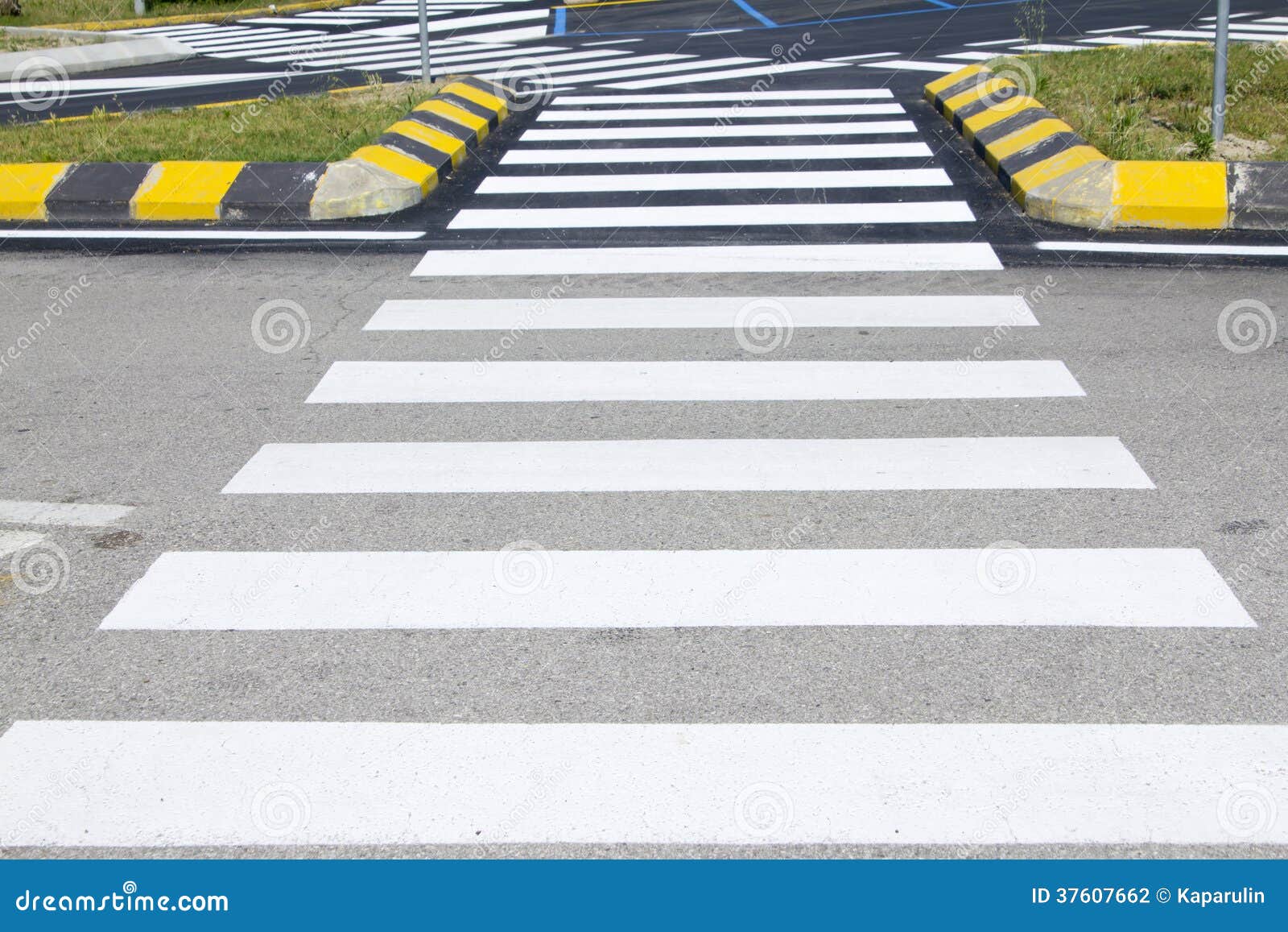 Crosswalk with Road Marking Stock Photo - Image of insurance ...