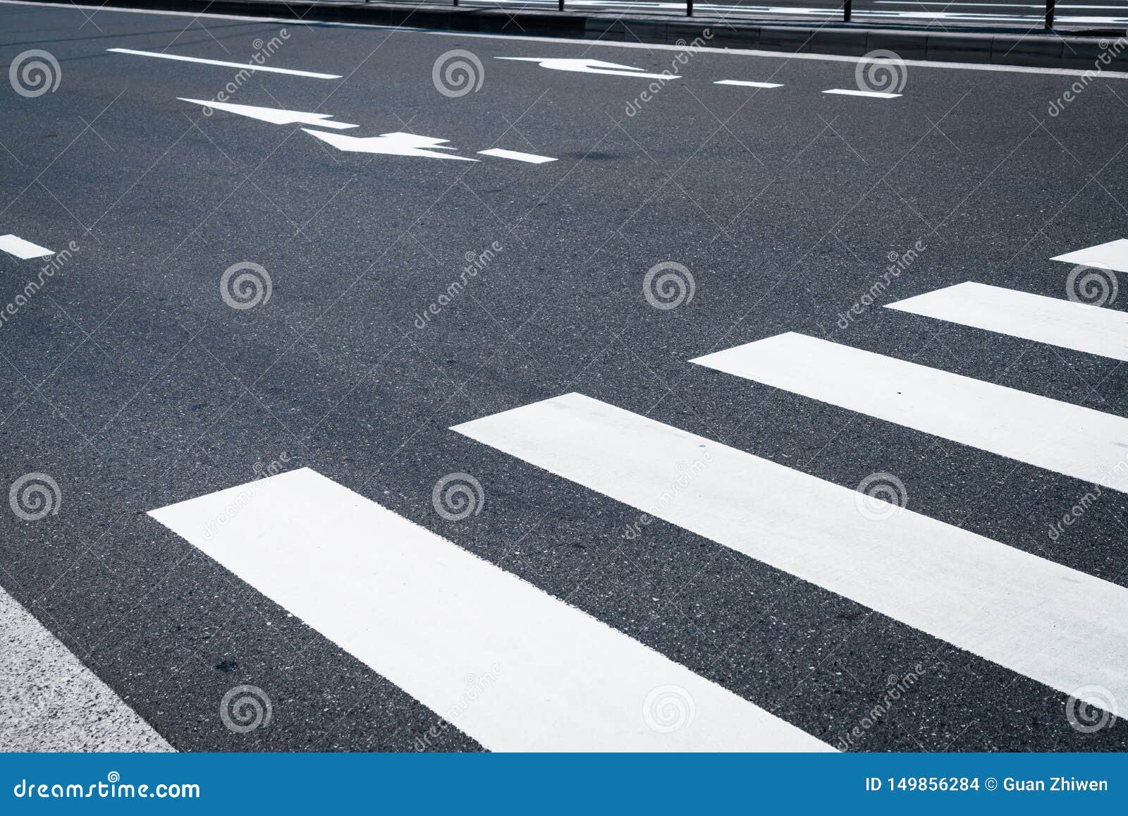 Crosswalk on the road stock photo. Image of night, path - 149856284