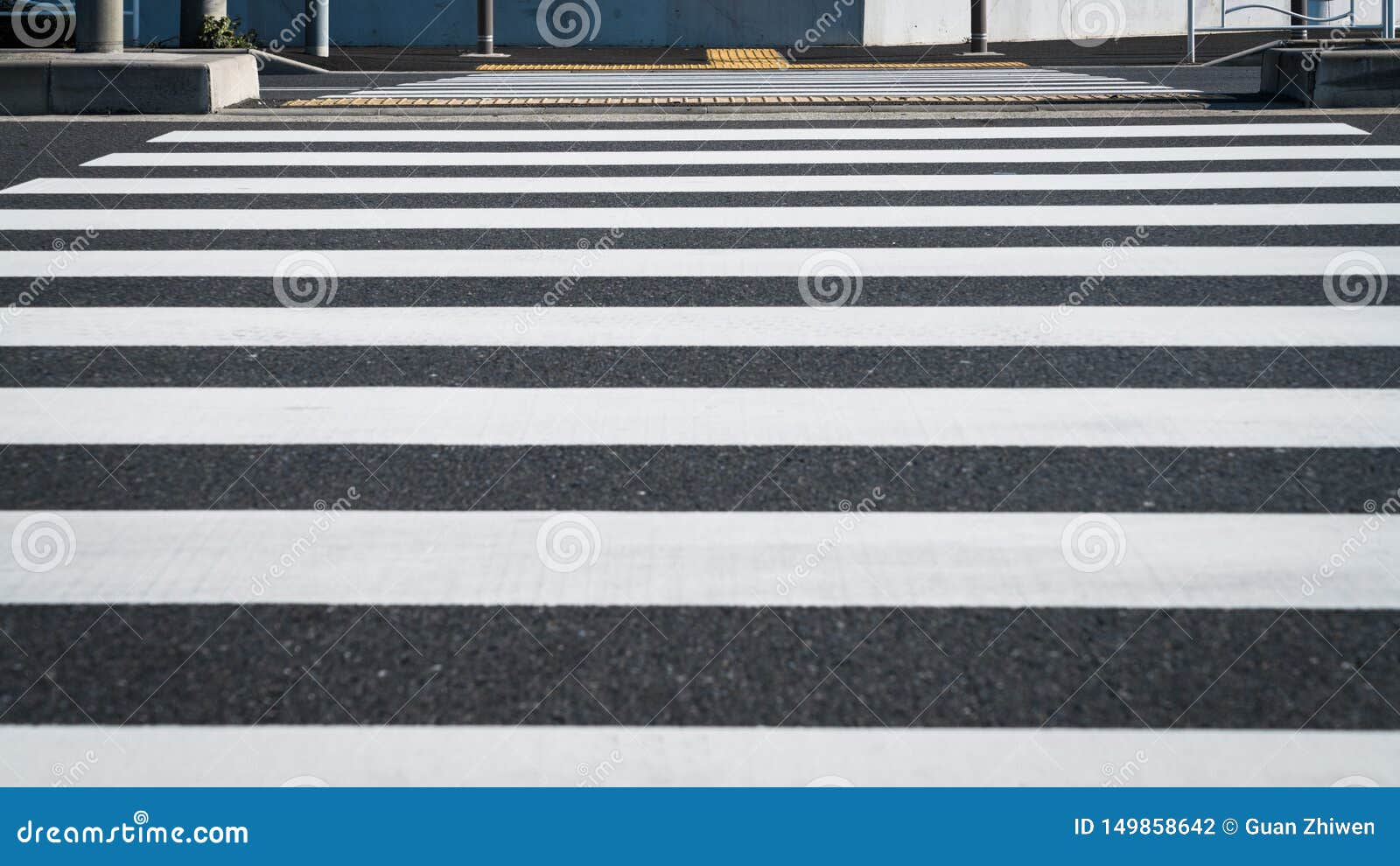 Crosswalk on the road stock photo. Image of zebra, simple - 149858642