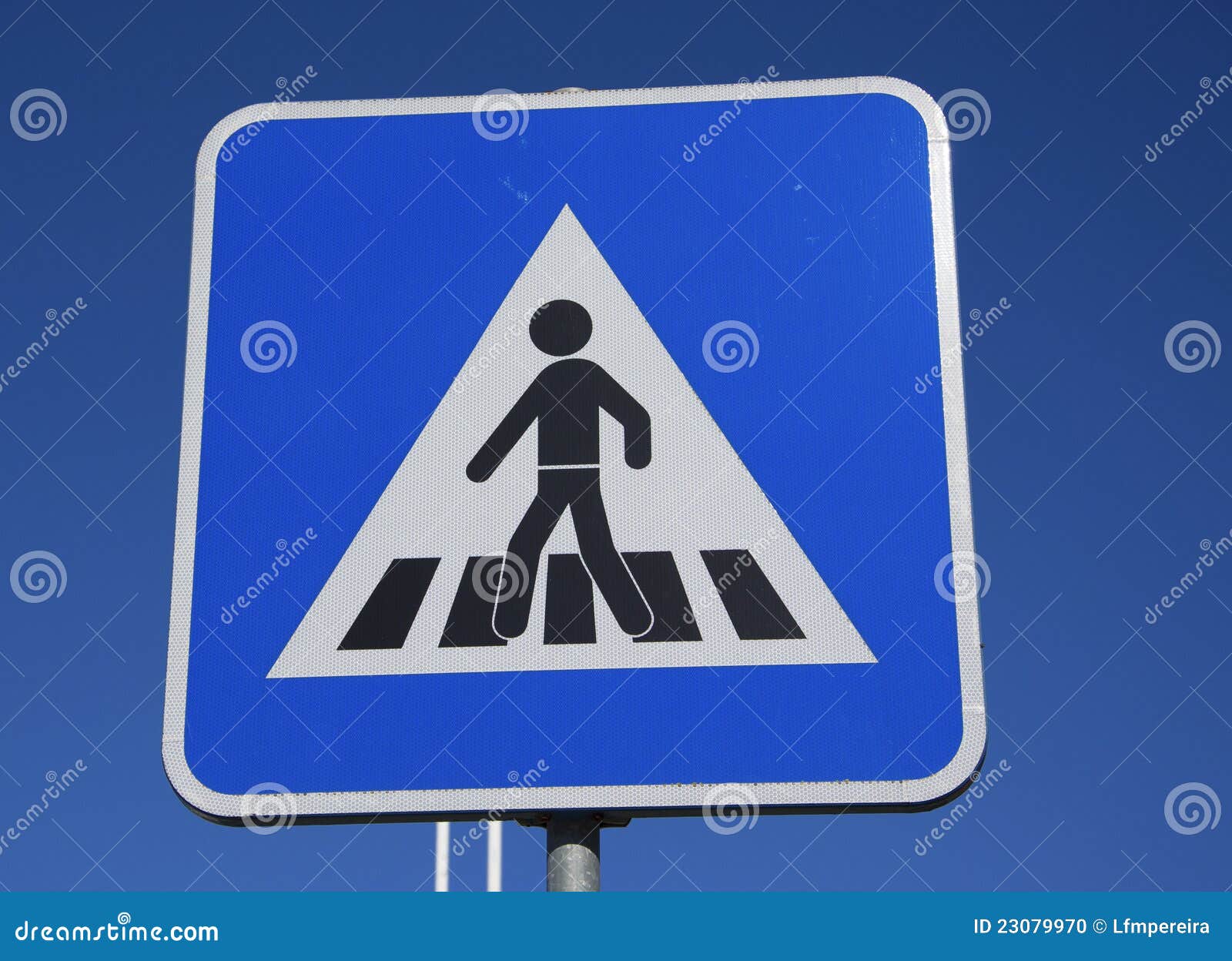 Crosswalk road sign stock photo. Image of crossing, metallic - 23079970