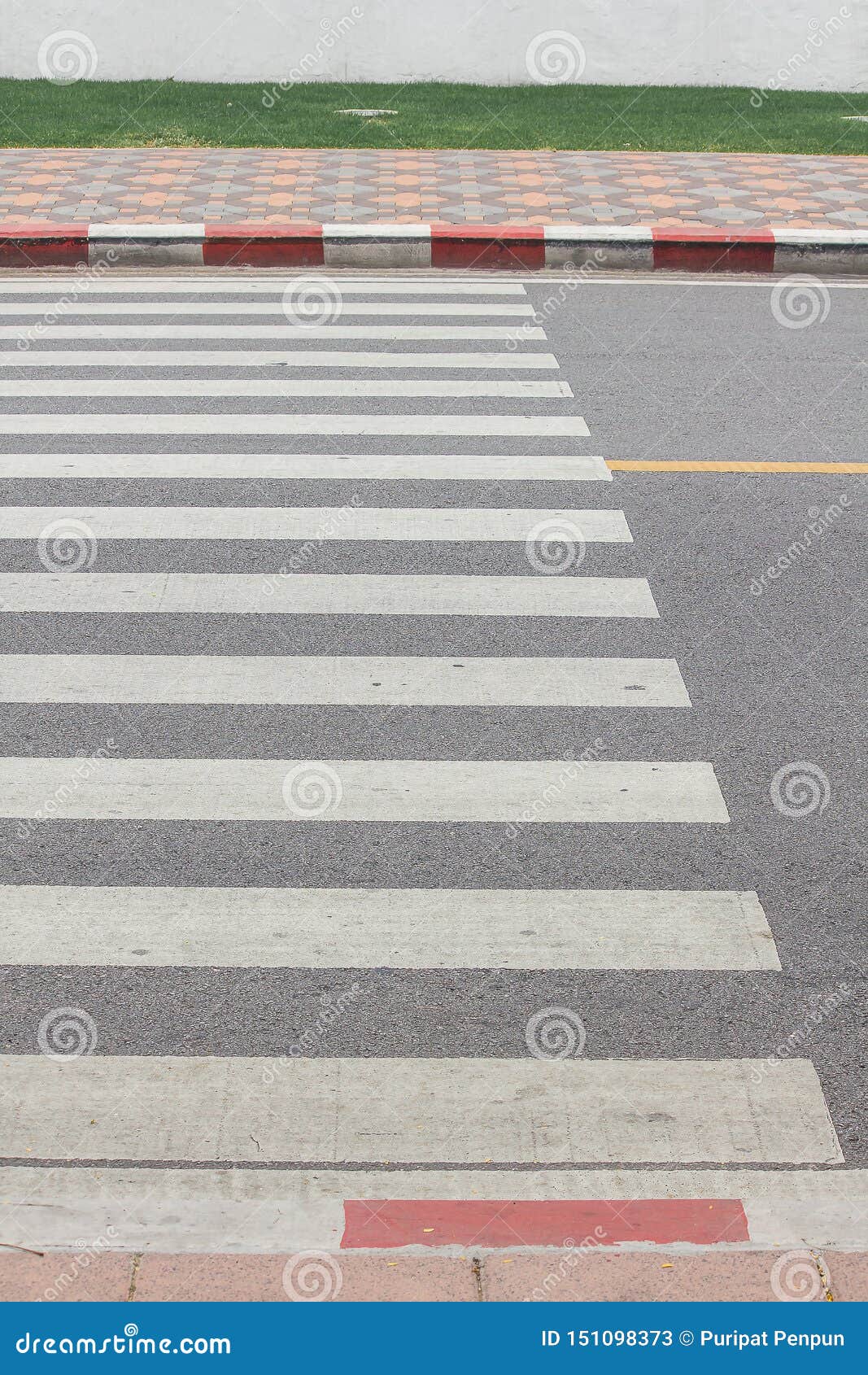 Crosswalk on the Road Symbols Stock Image - Image of asphalt, space ...
