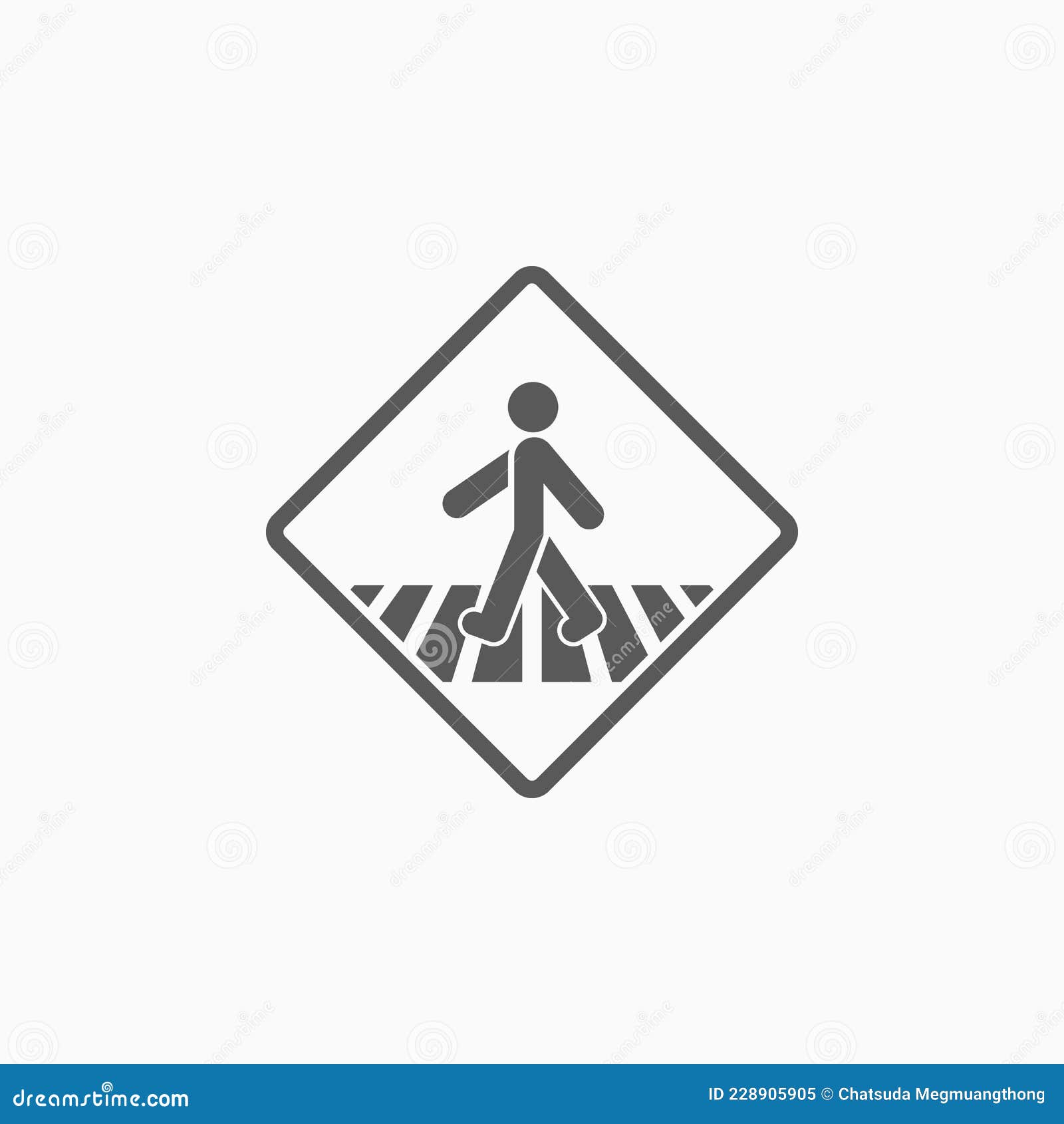 Crosswalk. Man Walk And Run Across The Road. Pedestrian Is On The Zebra ...