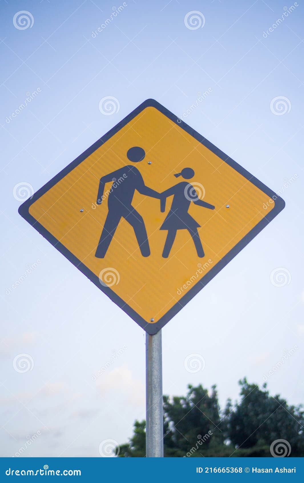 The Crosswalk Sign Symbol is Yellow Stock Photo - Image of advertising ...
