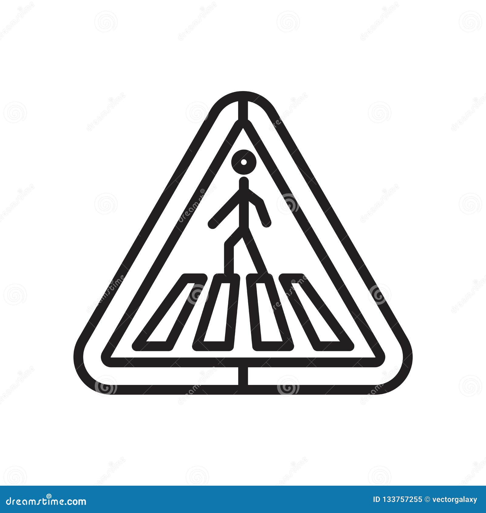 Crosswalk Signal of Triangular Shape Icon Vector Sign and Symbol ...