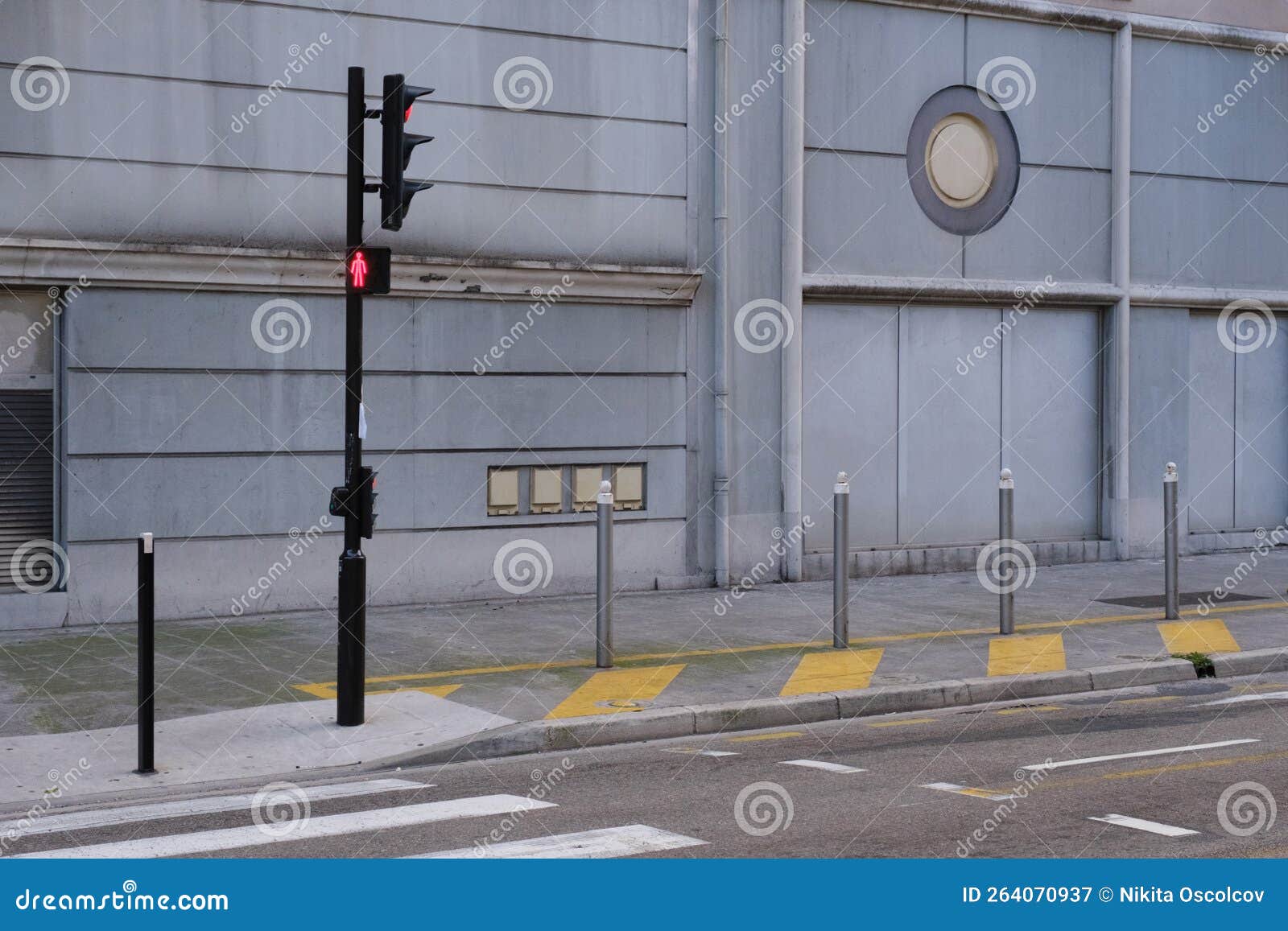 A Crosswalk with Traffic Lights on the Street Outdoors Stock Image ...