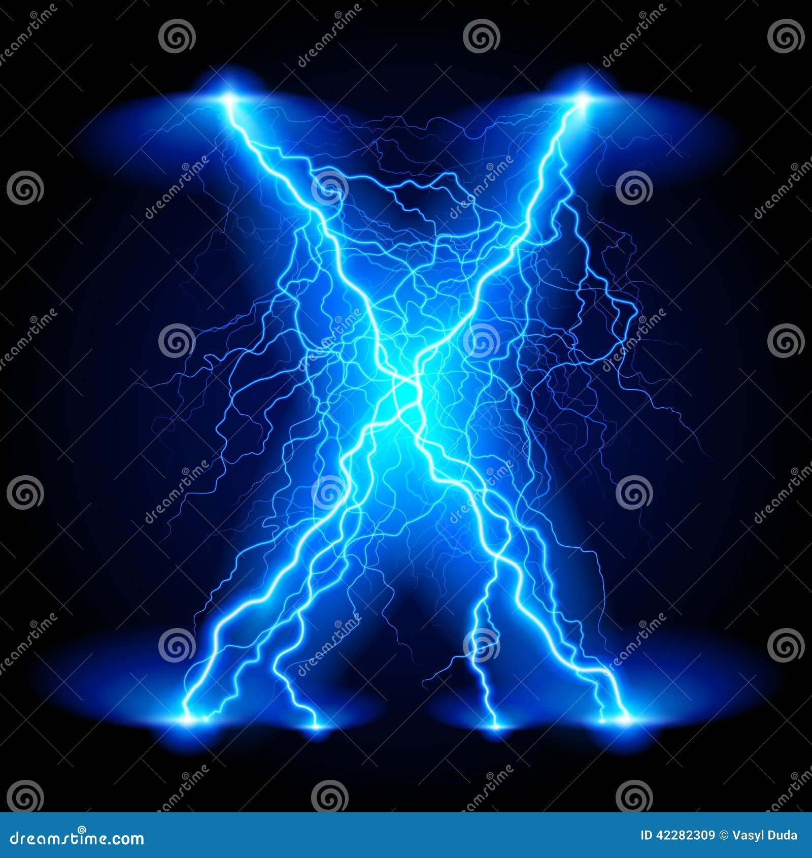 Crosswise lightning lines stock vector. Illustration of light - 42282309