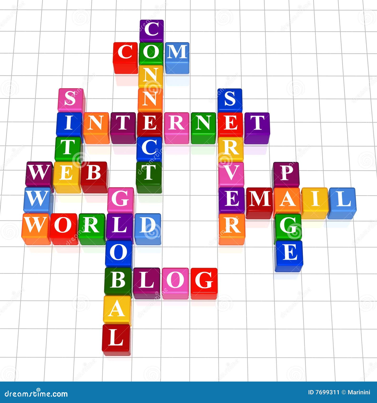 Crossword 17 - internet stock illustration. Illustration of enter - 7699311