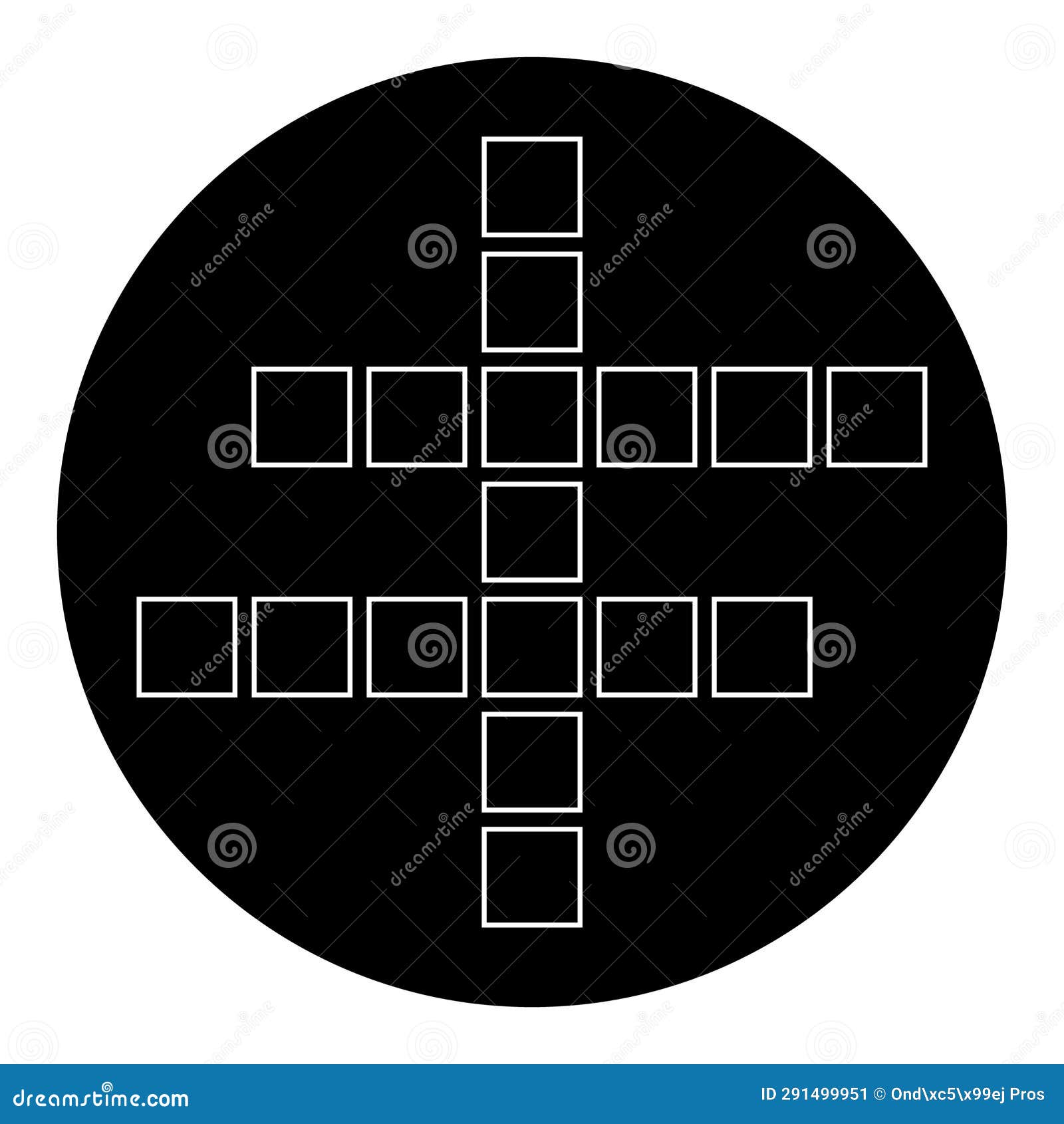 Crossword Concept Icon, Cross Word Graphic Symbol, Web Flat Vector ...