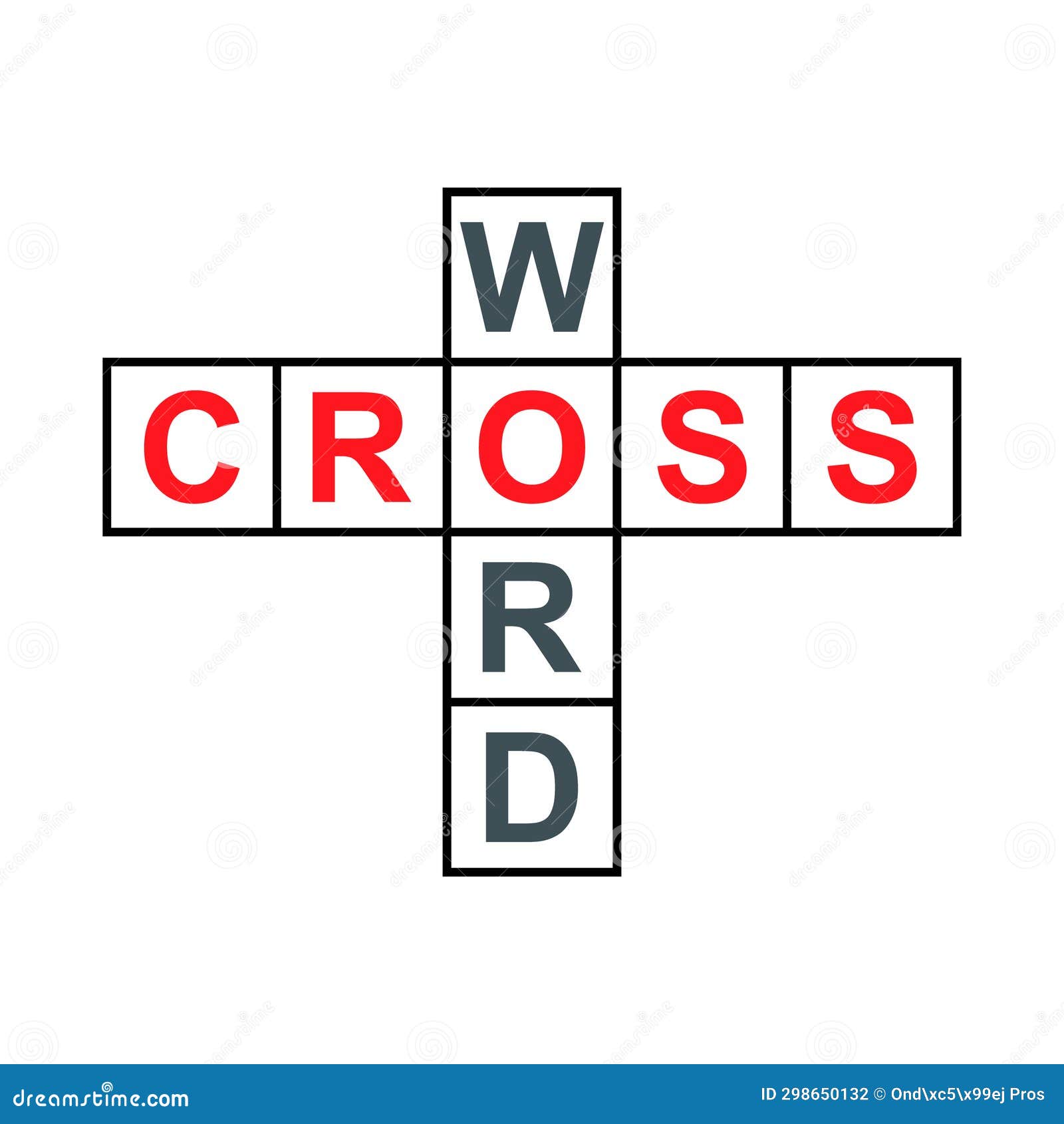 Crossword Concept Icon, Cross Word Graphic Symbol, Web Flat Vector ...