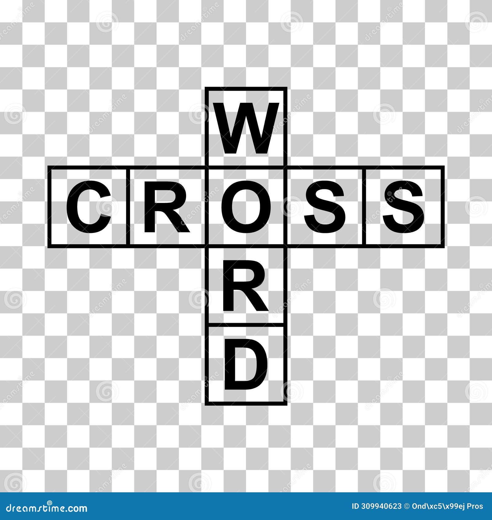Crossword Concept Icon, Cross Word Graphic Symbol, Web Flat Vector ...