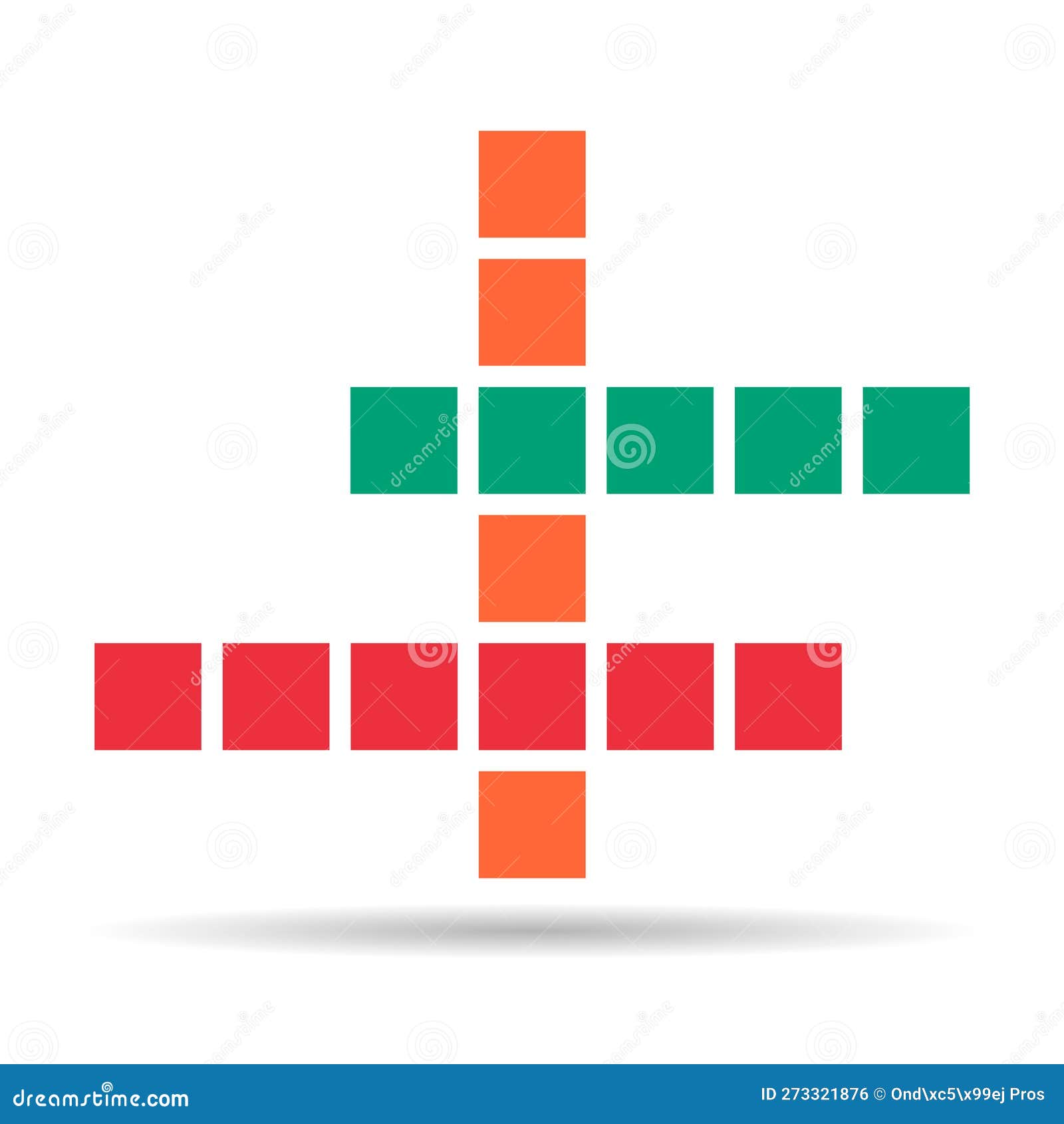 Crossword Concept Shadow Icon, Cross Word Graphic Symbol, Web Flat ...