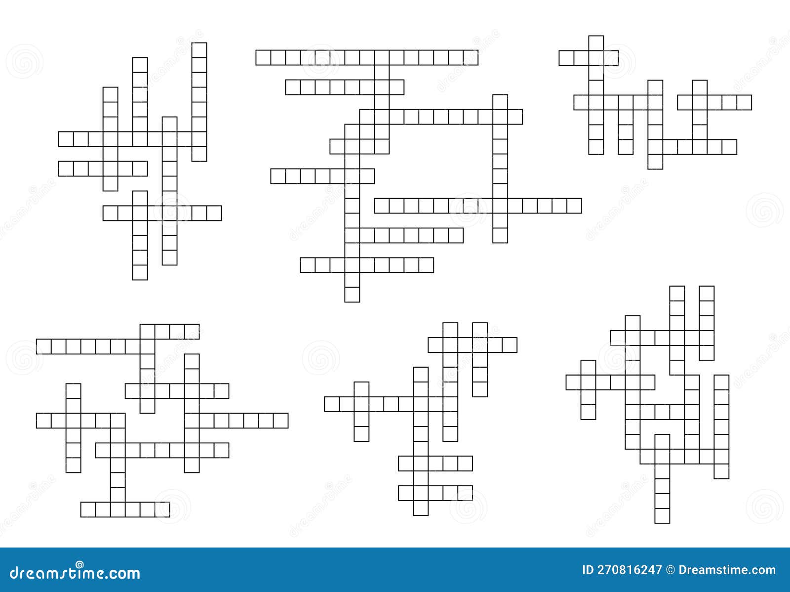 Crossword Game Grid, Vector Puzzle Constructor Stock Vector ...