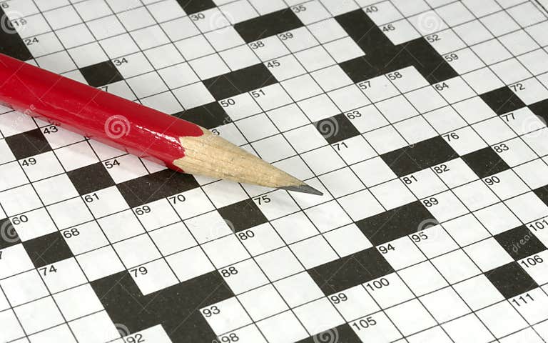 Crossword Puzzle stock photo. Image of pencil, boxes, crossword - 2009832
