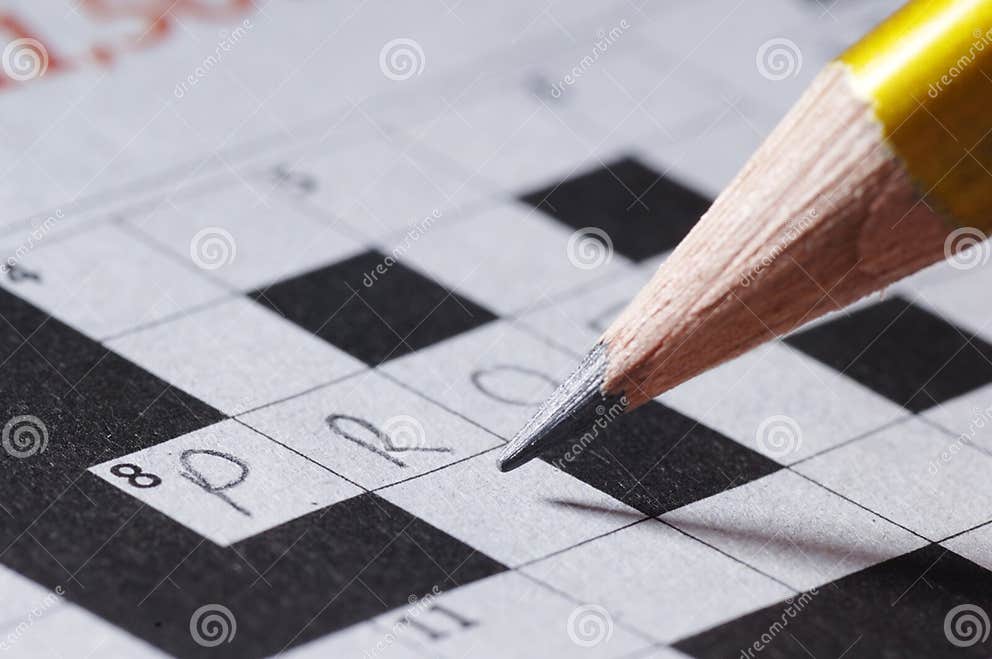 Crossword Puzzle stock photo. Image of newspaper, clues - 2529234