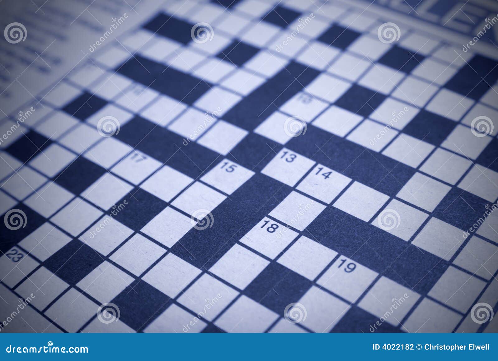 Crossword puzzle stock photo. Image of intelligence, macro - 4022182