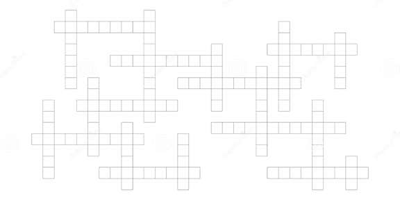 Crossword Puzzle Pattern with Empty Word Boxes. Flat Vector Design for ...