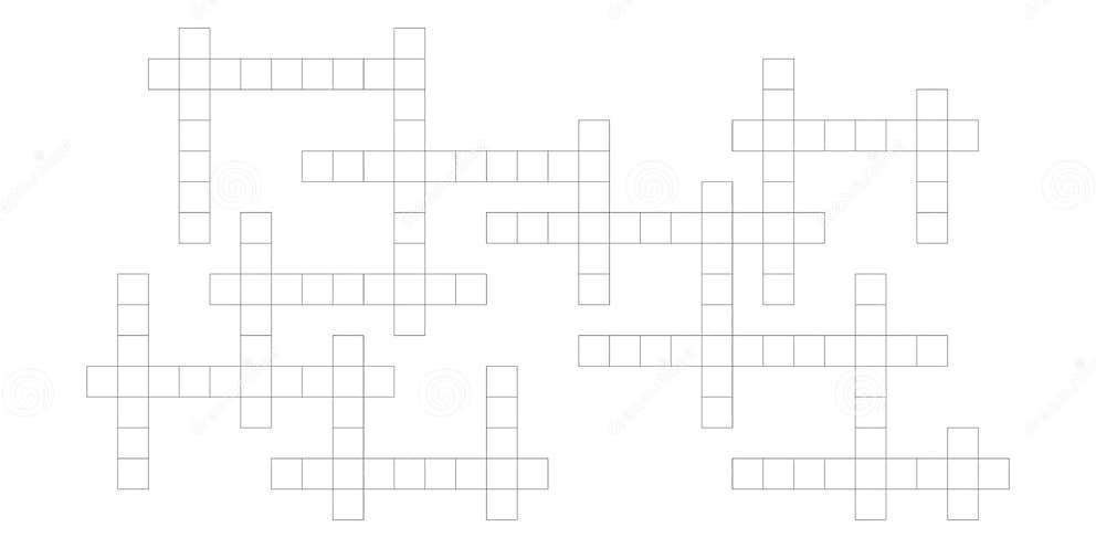 Crossword Puzzle Pattern with Empty Word Boxes. Flat Vector Design for ...