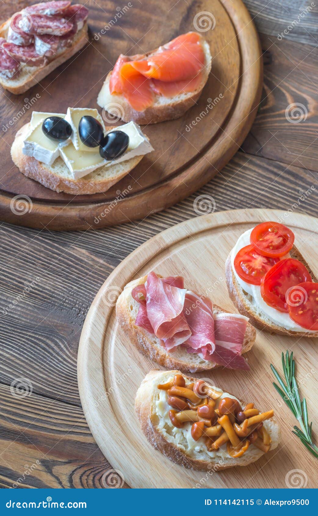 Crostini with Different Toppings Stock Image - Image of food, olives ...