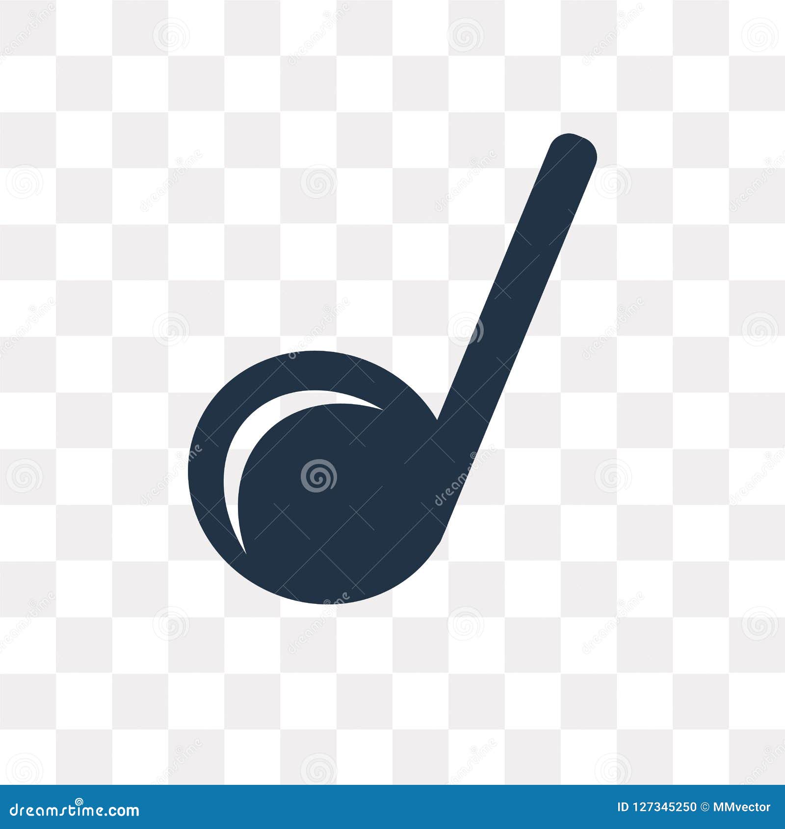 Crotchet Vector Icon Isolated On Transparent Background, Linear ...