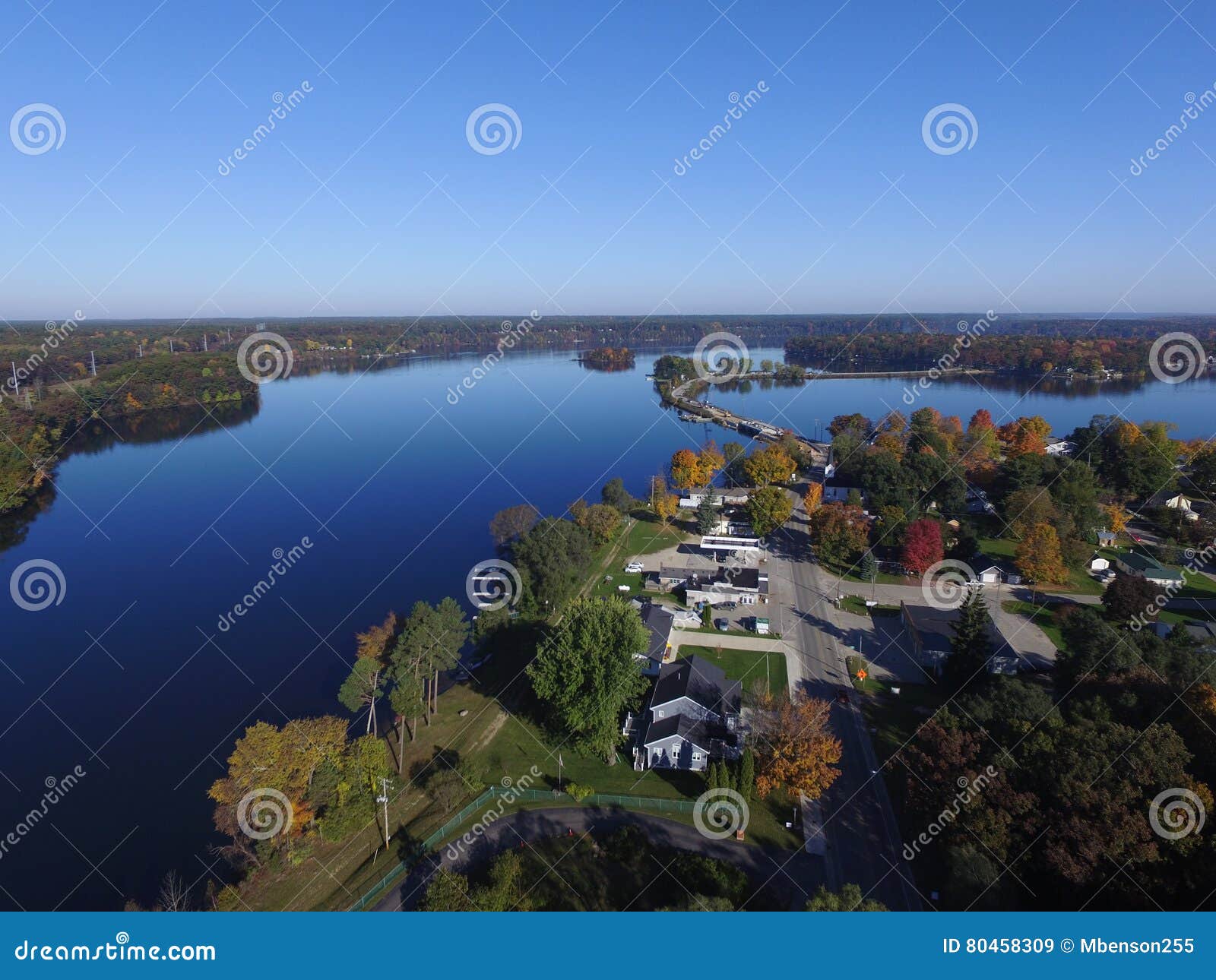 Croton, Michigan stock image. Image of croton, fall, river - 80458309