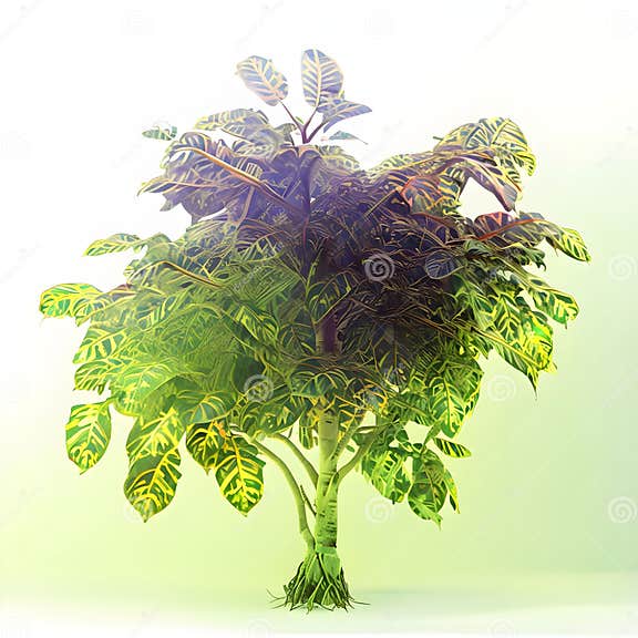 The Croton Tree is a Tropical Plant Known for Its Vibrant, Colorful ...
