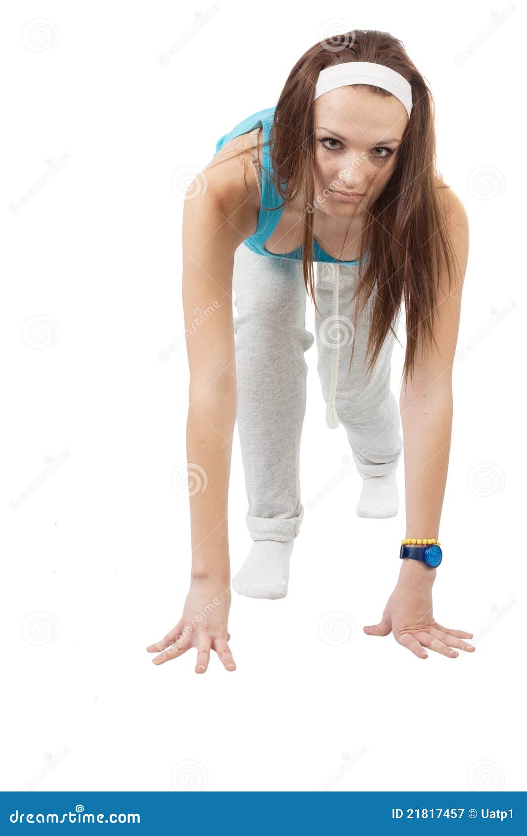 Crouch Stock Image Image Of Action Healthy Moving 21817457