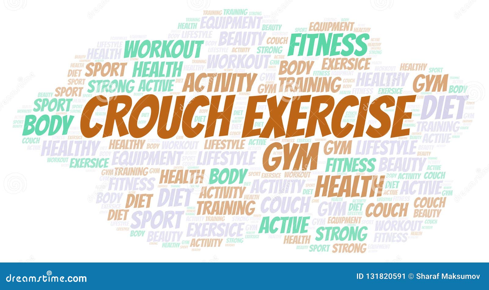 Crouch Exercise word cloud stock illustration. Illustration of word ...
