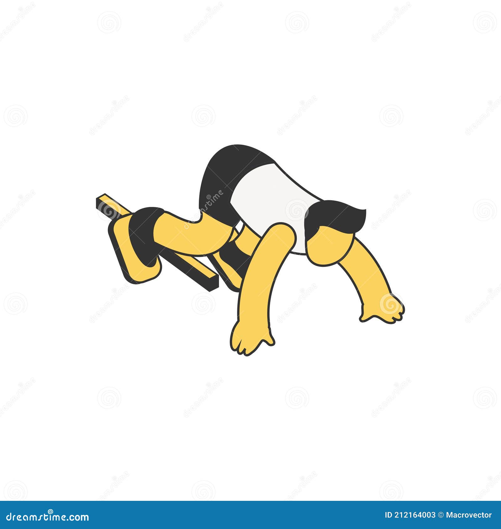 Crouch Start Isometric Composition Stock Vector - Illustration of world ...