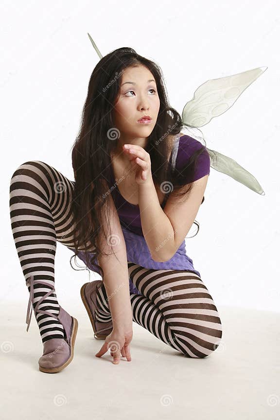 Crouching fairy stock image. Image of imaginary, chinese - 375153