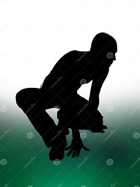 Crouching Figure stock photo. Image of crouched, silhouette - 1216780
