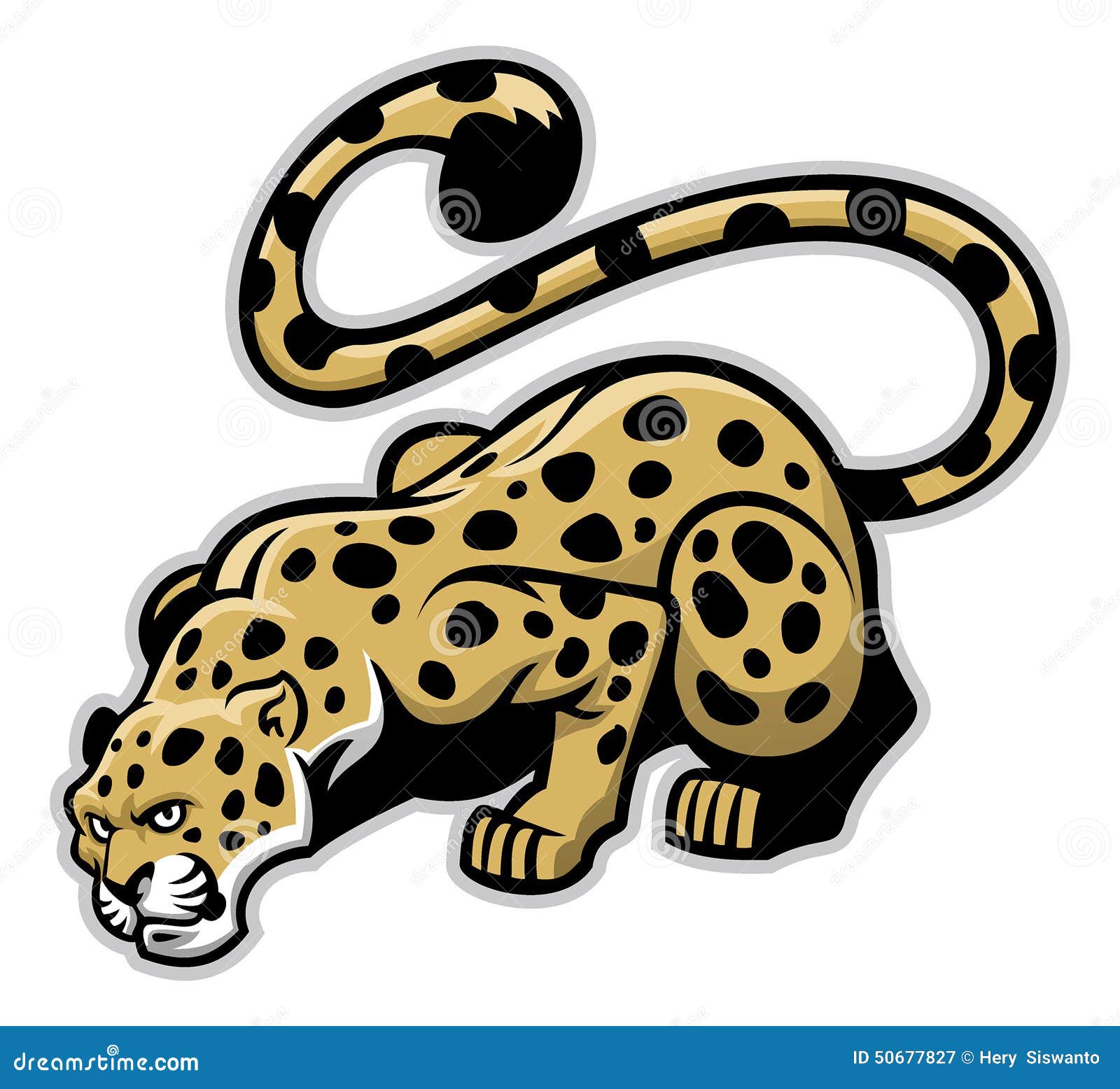 Crouching Lion Mascot Vector Illustration | CartoonDealer.com #122324856